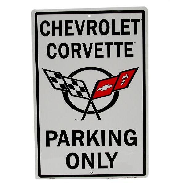 CHEVROLET CORVETTE PARKING ONLY SIGN | Volunteer Vette Corvette Parts