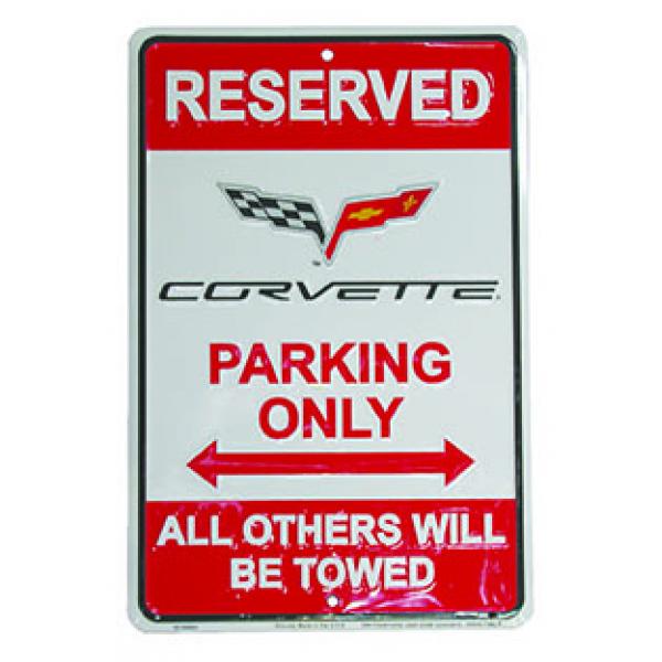 RESERVED - CORVETTE PARKING ONLY SIGN | Volunteer Vette Corvette Parts